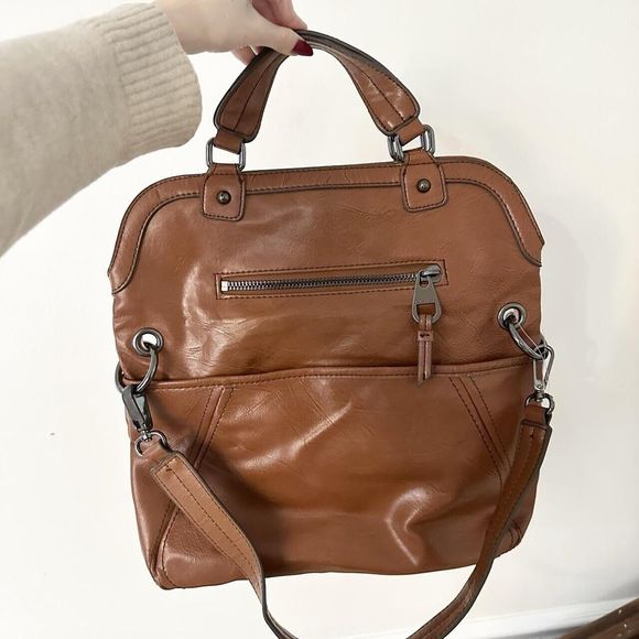 Nine West | Bags | Brown Vintage Y2k 200s Faux Leather Fold Over Purse ...